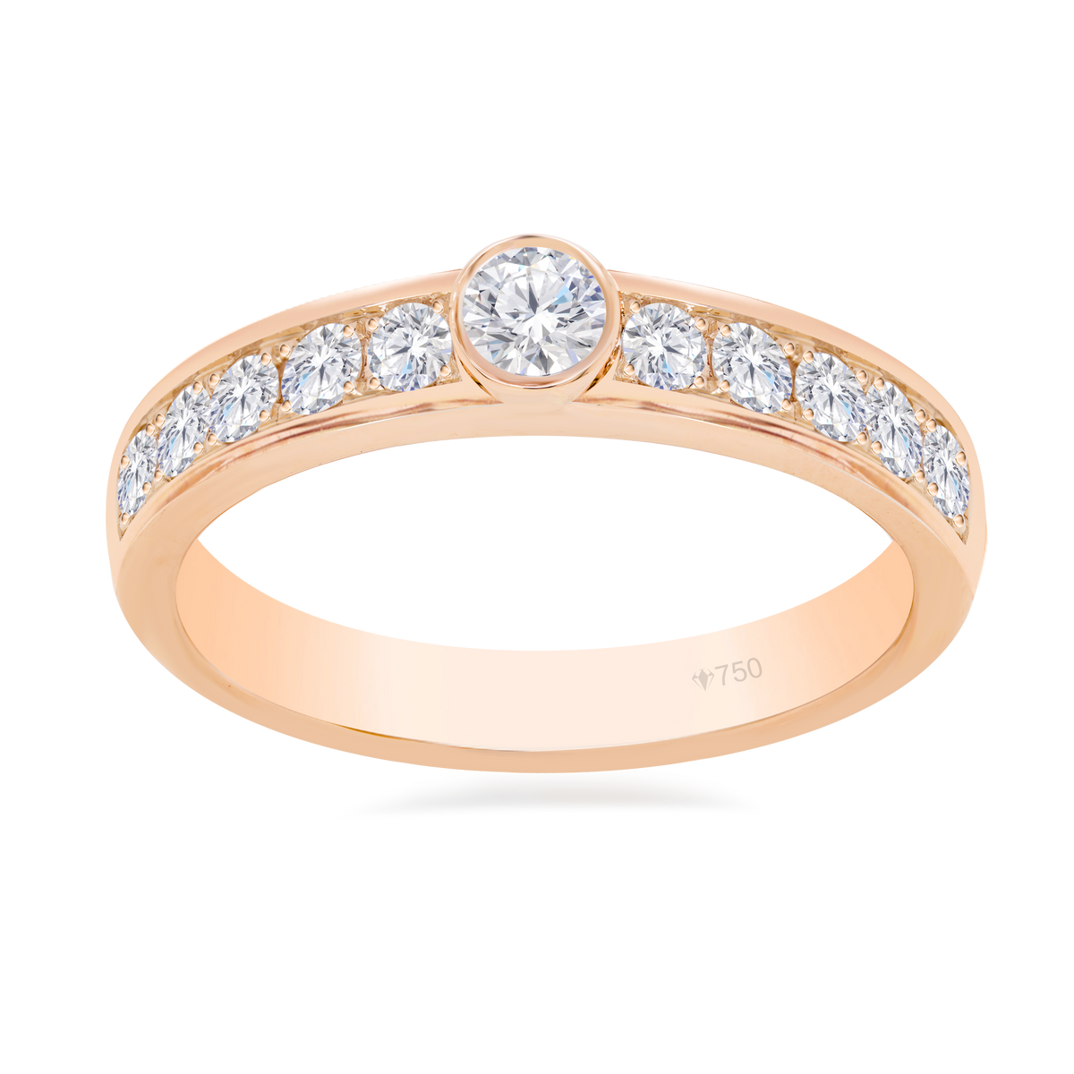 Wedding Ring Timeless with Center Stone 7WB8A – Aora Jewelry